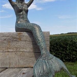 Cast Iron Mermaid, Mermaid Decor, Mermaid Figurine, Nautical Decor ...