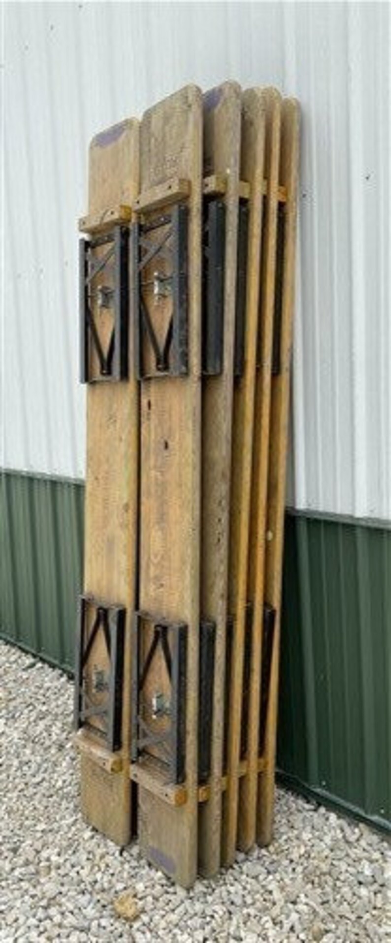 10 Vintage German Beer Garden Benches Portable Industrial - Etsy