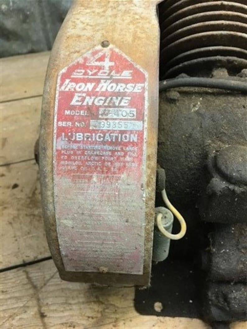 1929 Iron Horse Washing Machine Motor, Vintage Hit and Miss Gas Engine ...
