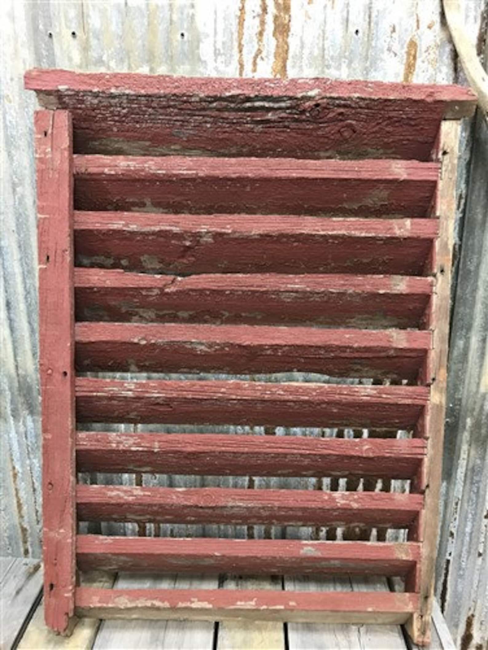 Wood Barn Louver Architectural Salvage Shutter Rustic Decor | Etsy