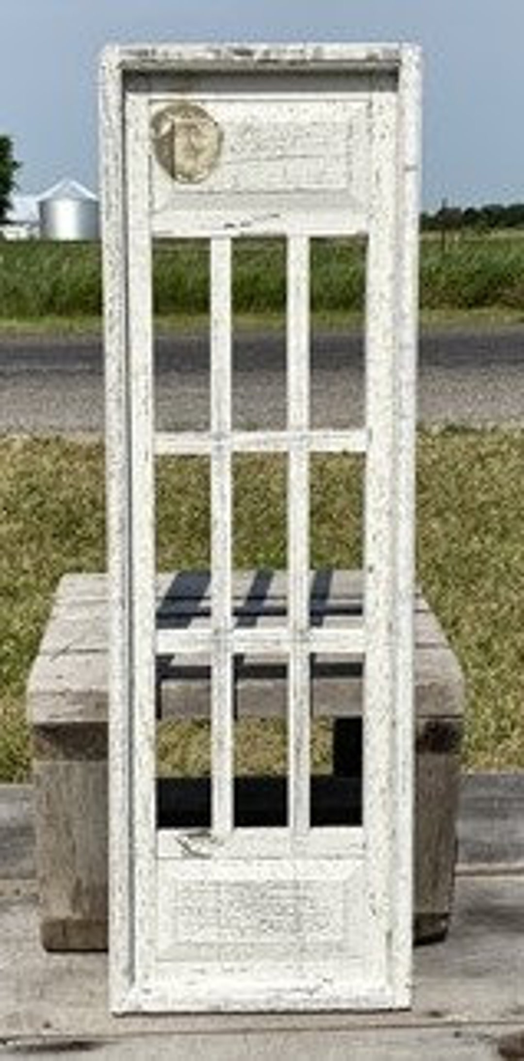 White Double Panel Rectangular Wood Window, Wooden Decorative Panel ...