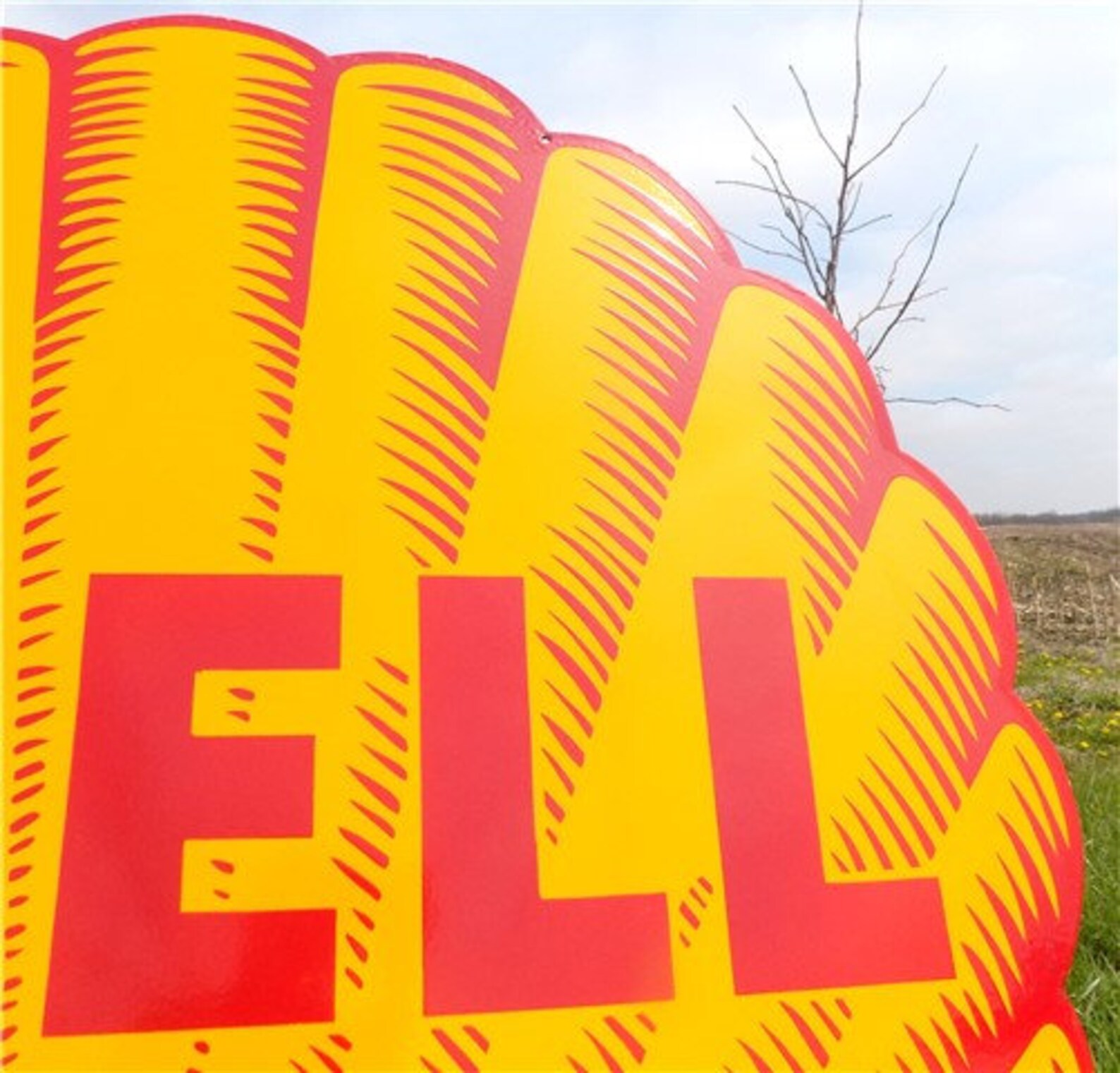 Large Shell Sign, Metal Porcelain Sign, Advertising Sign, Gas Station ...