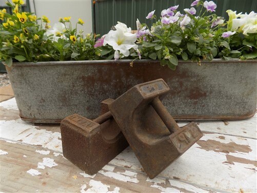 Pair 7 Lb Cast Iron Scale Weights Door Stop Paperweight - Etsy