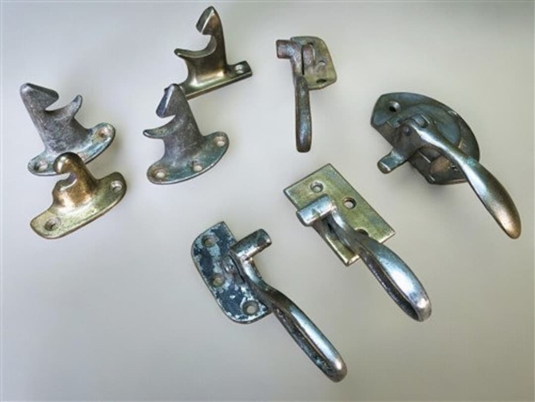 Ice Box Hardware, Vintage Latch Door Hinge, Salvage Cooler Chest Handle ...