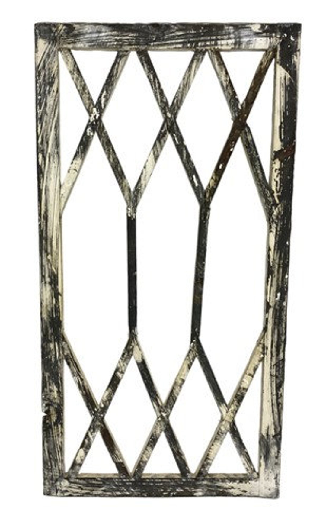 White Diamond Transom Window Frame, Wood Decorative Panel ...