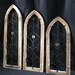 Set 3 Wood Metal Gothic Window Frames, Distressed Architectural Window ...