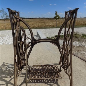 Treadle Sewing Machine, Cast Iron Base, Industrial Age Singer Steampunk ...