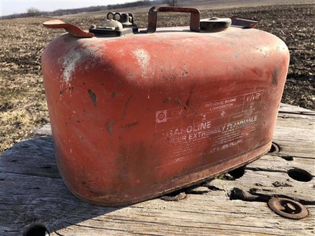 6 Gallon OMC Gasoline Gas Fuel Tank, Vintage Outboard Boat Motor Gas ...