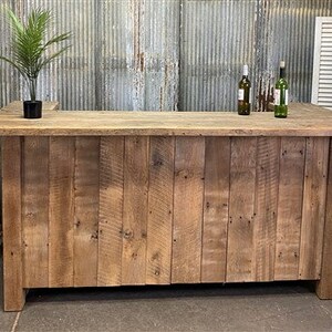 7' Amish Made Front Bar, Pine Wood Bar, Rustic Front Bar, Custom Made ...