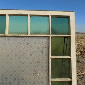 Antique Stained Glass, Rectangular Church Window, Architectural Art ...