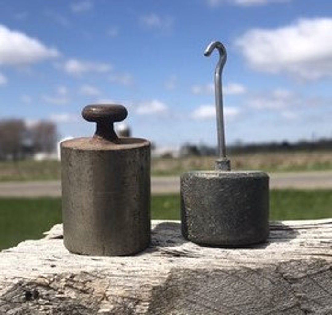 Round Solid Small Scale Weights Vintage Metal Industrial Fairbank Morse ...