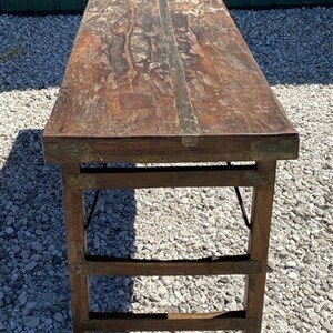 Rustic Folding Table, Vintage Dining Room Table, Kitchen Island, Sofa ...