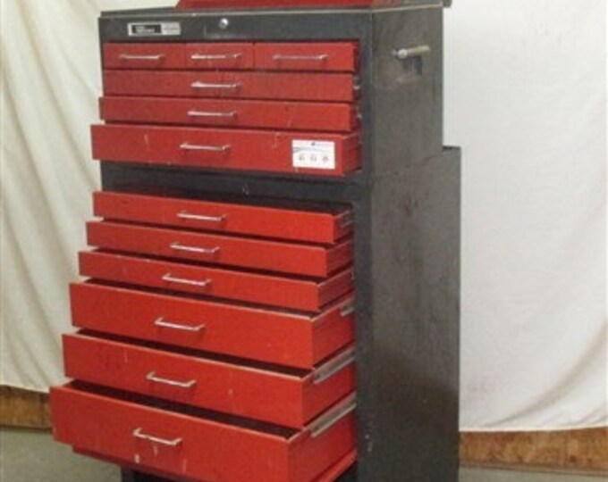 Master Mechanic 12 Drawer Rolling Tool Box Chest Metal Shop Bench Car ...