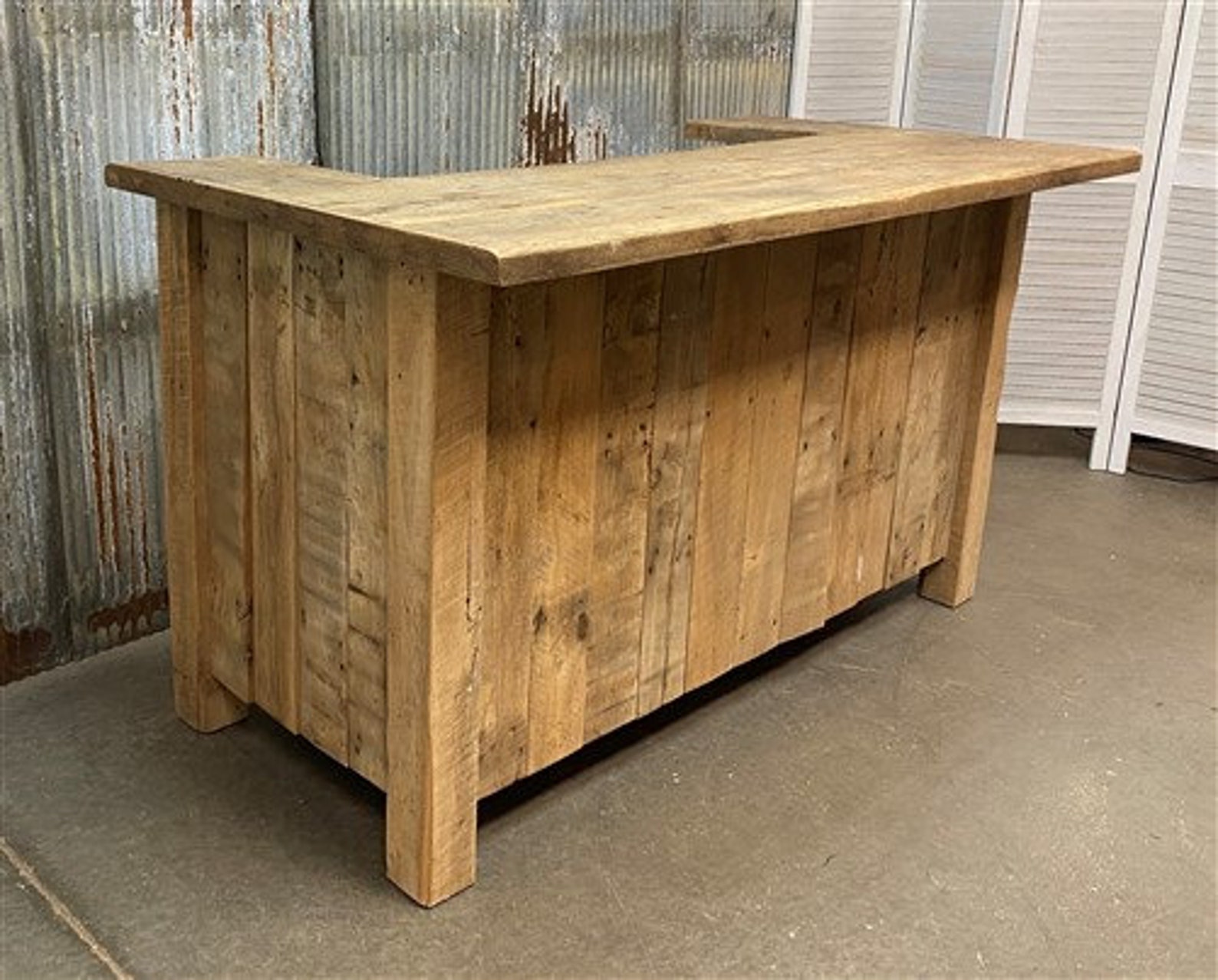 6' Amish Made Front Bar, Custom Made to Order, Pine Wood Bar, Rustic ...