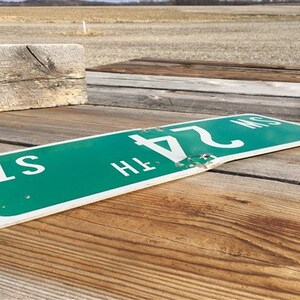 SW 24th ST Street Sign, 9x24 Vintage Green Road Sign, Metal Road Sign ...