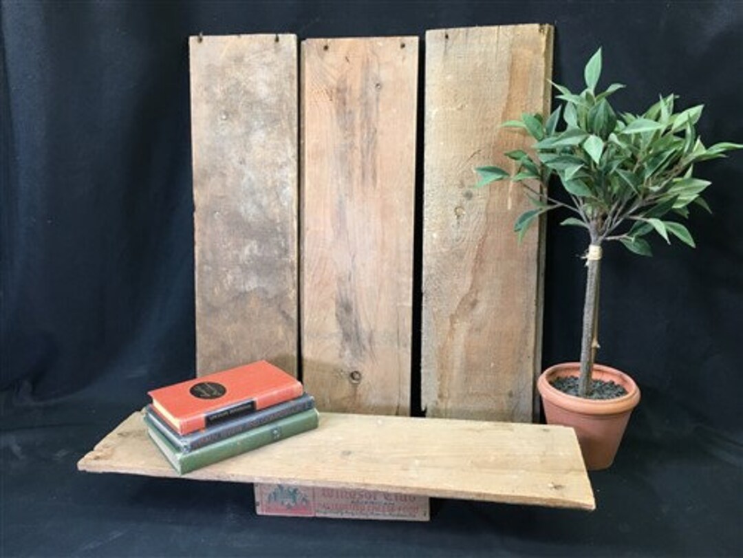 4 Barn Wood Reclaimed Planks, Wall Siding Boards, Rabbet Edge Lumber ...