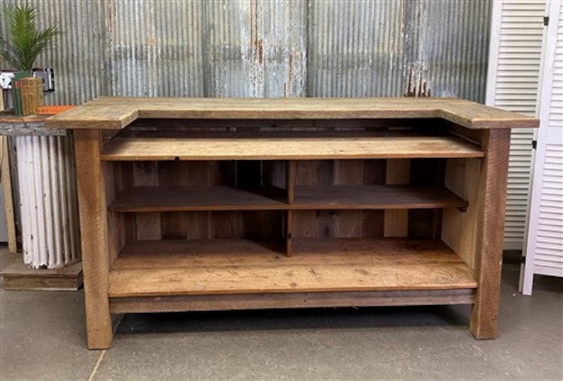 7' Amish Made Front Bar Pine Wood Bar Rustic Front Bar - Etsy