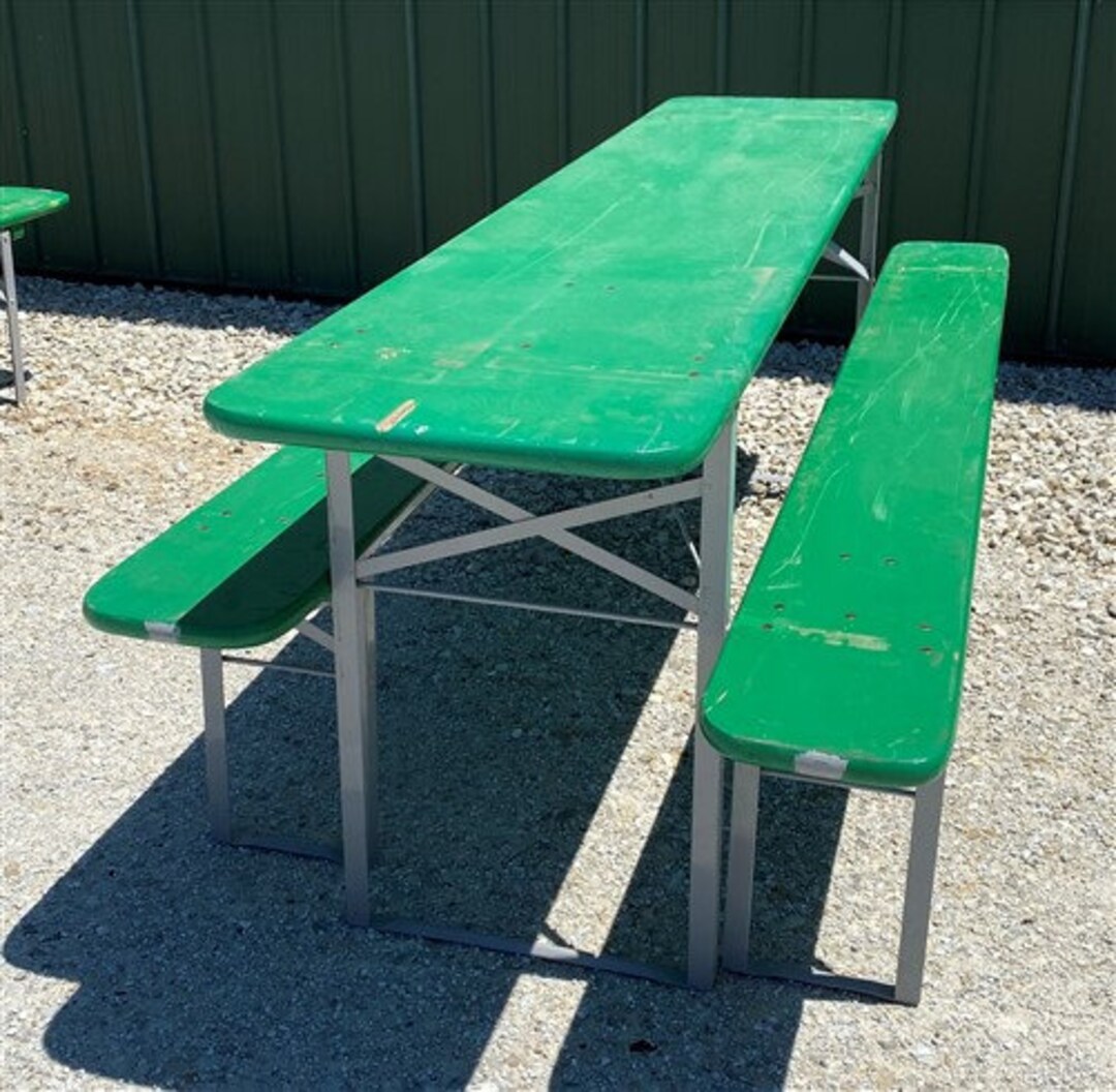 Wood Vintage German Oktoberfest ,beer Garden Table and Benches, Picnic ...