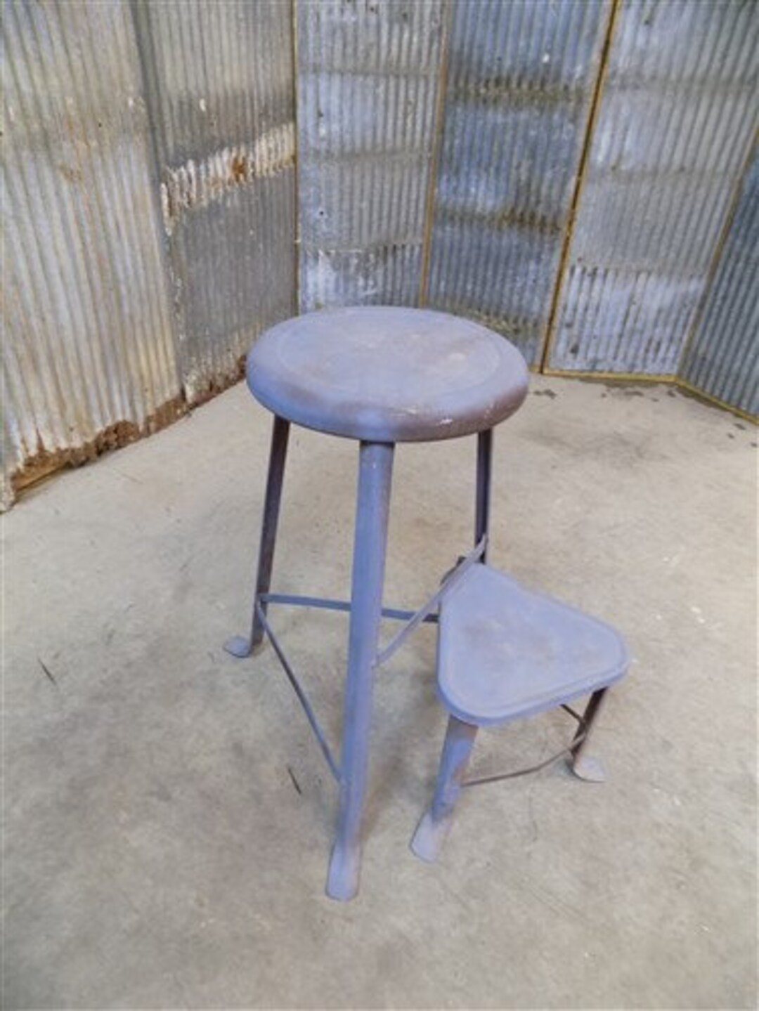 Kitchen Step Stool, Vintage Metal Stool, Farmhouse Kitchen Stool ...