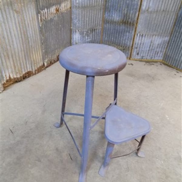 Vintage Metal Stool - Etsy