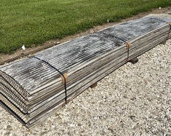 64 Sheets Barn Tin, Corrugated Metal Reclaimed Salvage, 12' Long 1536 ...