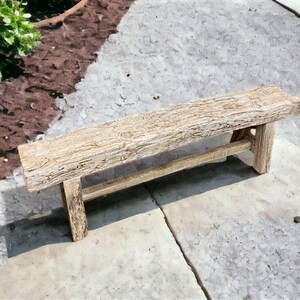 Rustic Log Bench, Vintage Reclaimed Wood Bench, Farmhouse Decor, Cabin ...