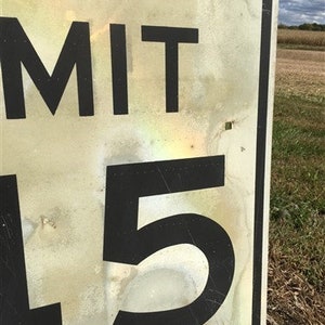 Speed Limit 45 Vintage Sign, 30x24 Vintage Metal Road Sign, A Vintage ...