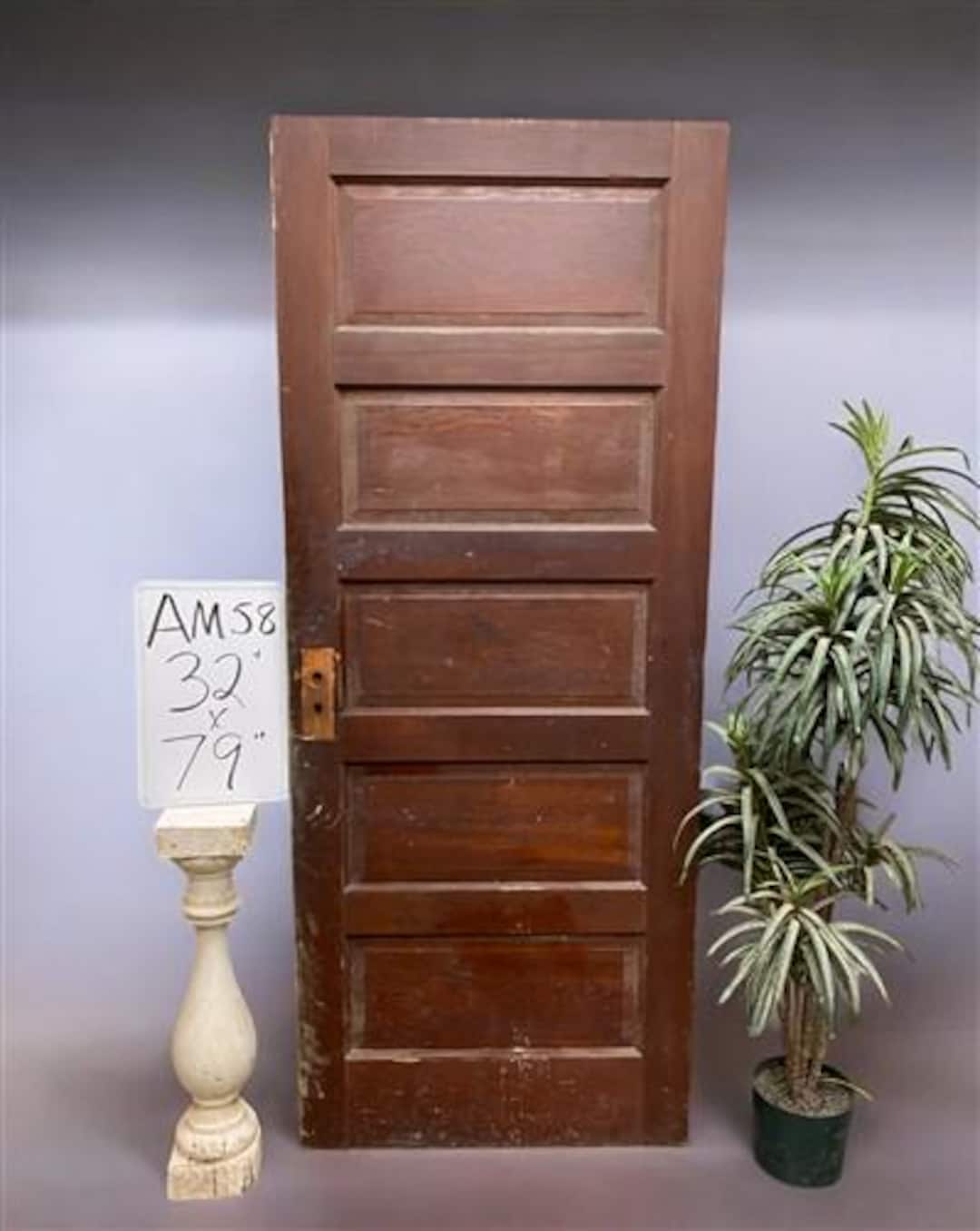 Vintage American Door (32x79) Five Panel Interior Door, Architectural ...