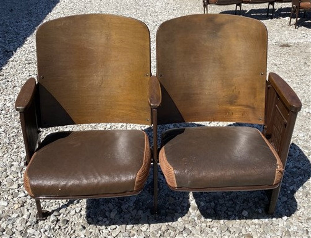 2 Padded Folding Theater Seats, Auditorium Theatre Seat, Entryway Bench ...