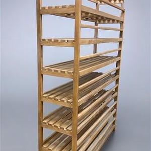 60" Display Rack With Shelves, Bread Rack, Shelving Unit, Wooden Bakery ...