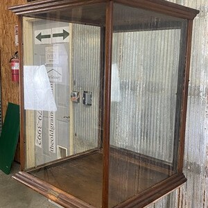 Wood Framed Glass Vintage Showcase, Country General Store, Countertop ...