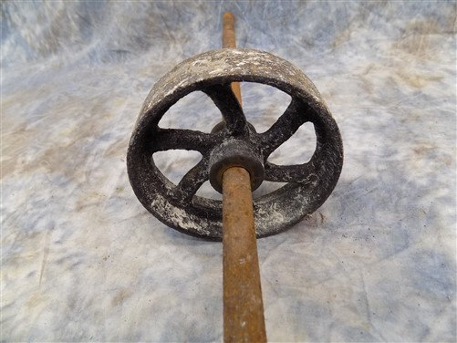4 Factory Cart Wheels & 2 Axles Cast Iron Vintage Lineberry - Etsy