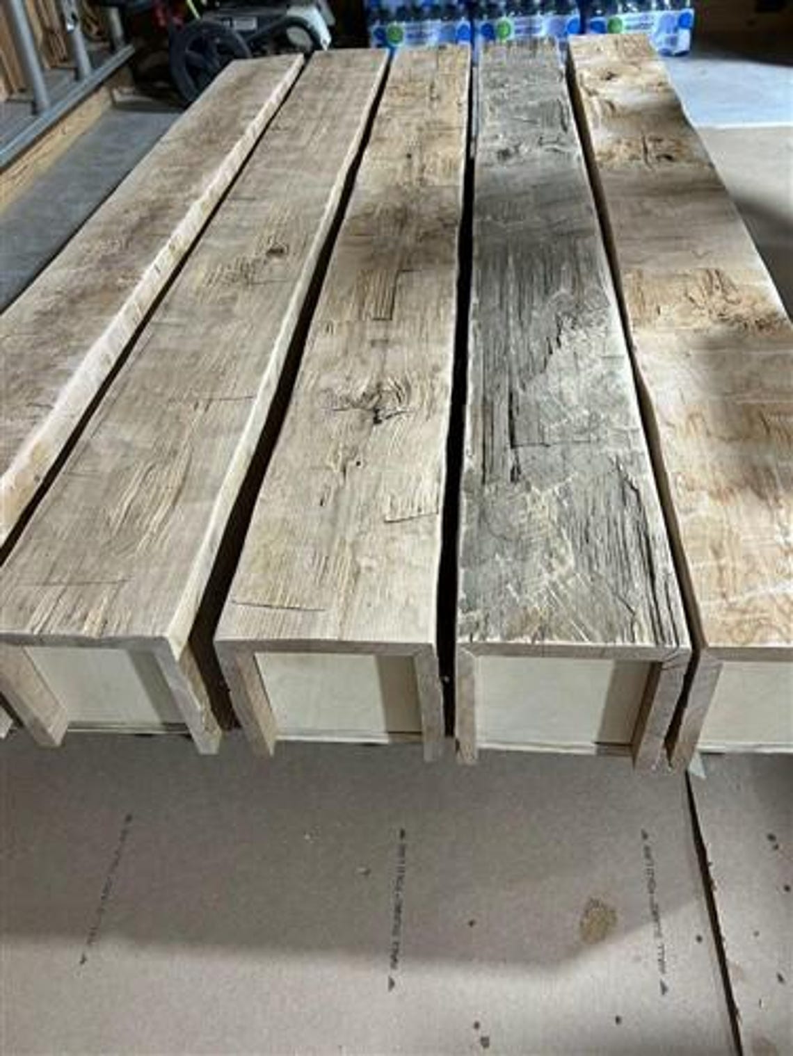 Faux Box Beam, Custom Reclaimed Barn Wood, Fireplace Mantel, Free Quote ...