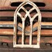Arched Church Window, Wood Cathedral Frame, Faux Window, Farmhouse Wall ...