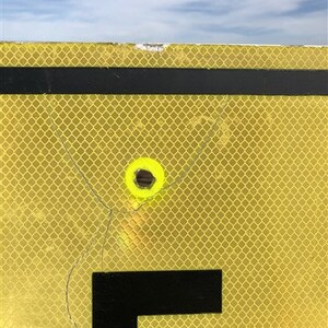 Ahead Reflective Yellow Street Sign, 30x18 Vintage Metal Road Sign ...