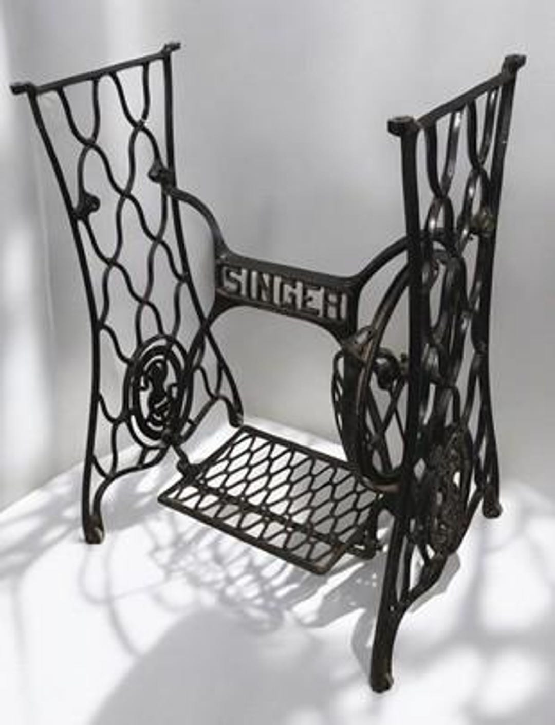 Treadle Sewing Machine, Cast Iron Base, Industrial Age Singer Steampunk ...