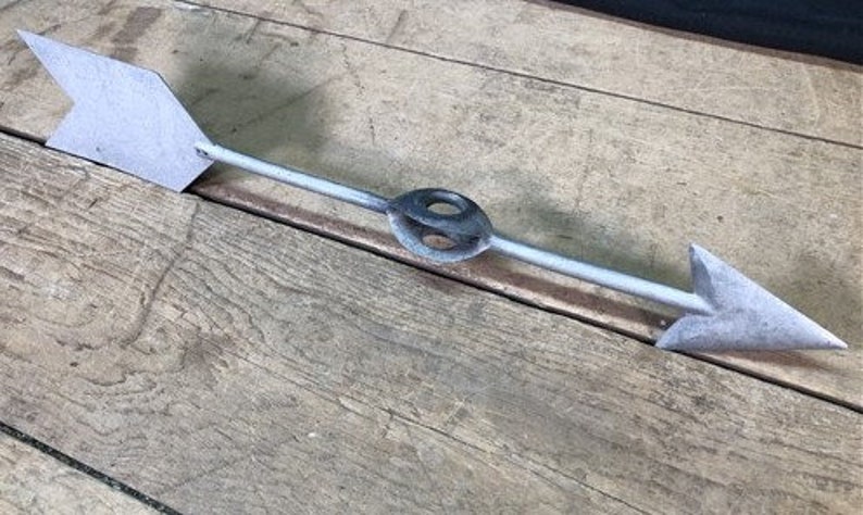 Aluminum Weathervane Arrow, Lightning Rod Directional Pointer, Vintage ...