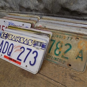 Set of 50 License Plates Lot Vintage Automobile Car Truck Tags Js ...