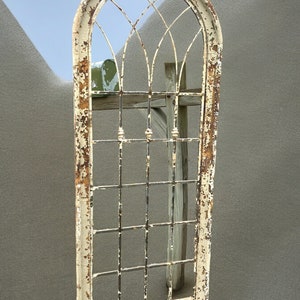 Large Wood Metal Architectural Window Wall Decor, Arched Church Window ...
