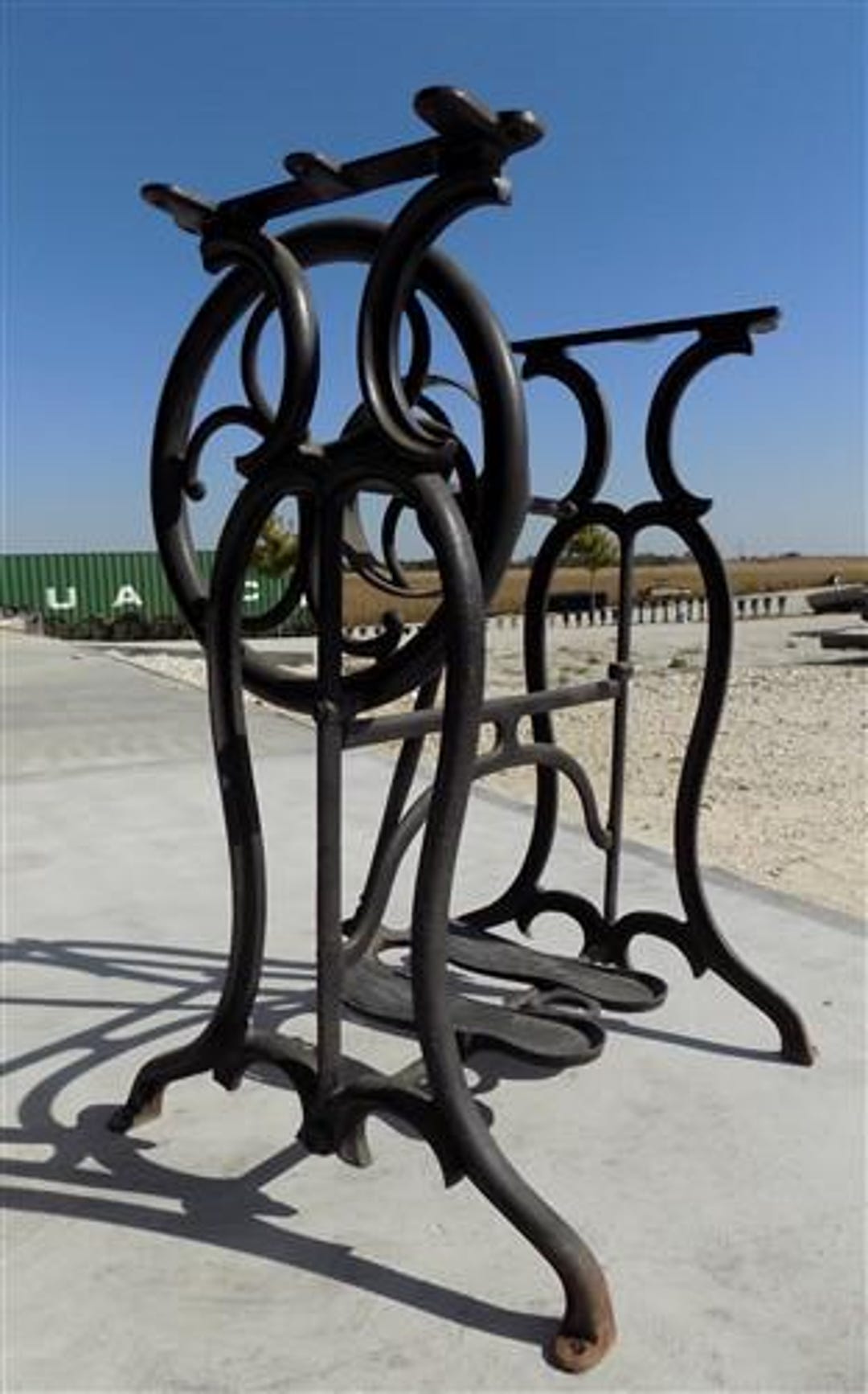 Treadle Sewing Machine, Cast Iron Base, Industrial Wheeler Wilson ...