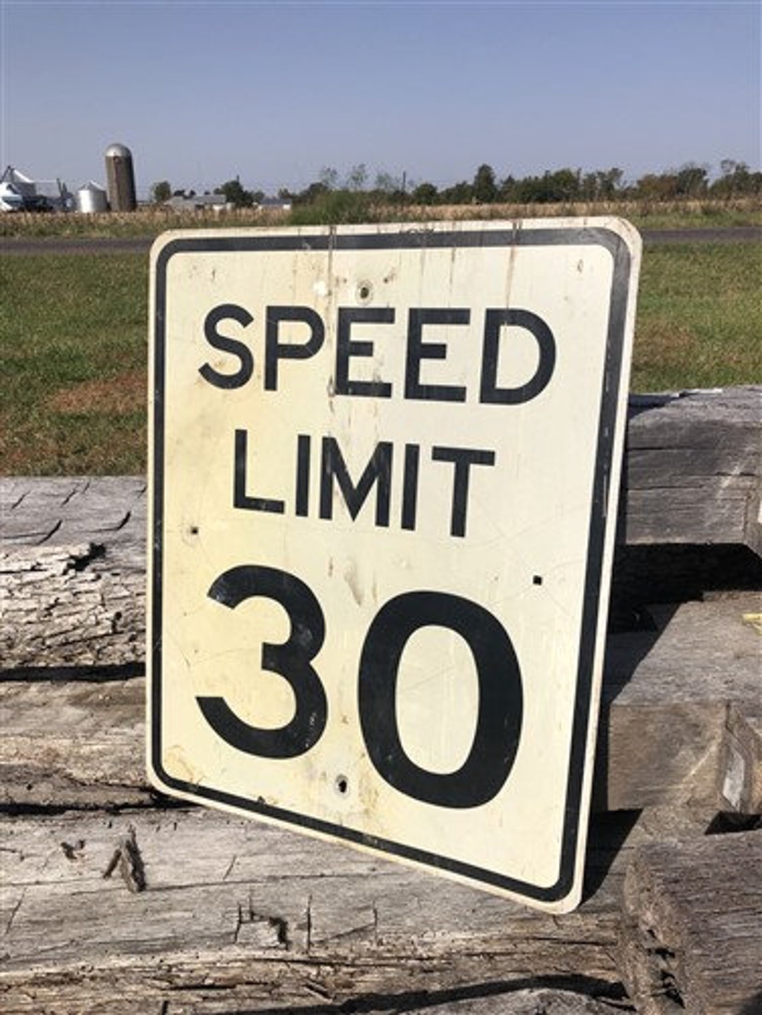 Speed Limit 30 Vintage Sign, 30x24 Vintage Metal Road Sign, E Vintage ...