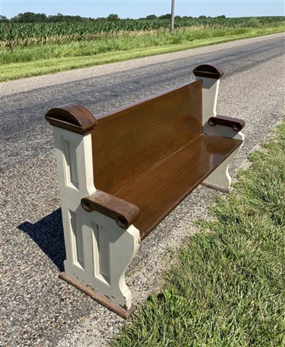 Vintage Wooden Church Pew, Porch Bench, Entry Foyer Bench, Dining ...