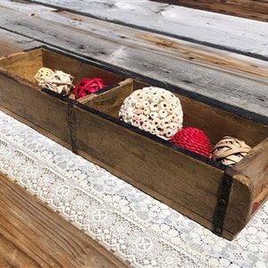 Double Rustic Wood Brick Mold, Farmhouse Brick Mould Box Storage Crate ...