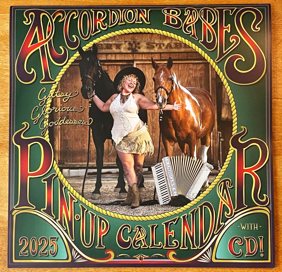 2025 Accordion Babes Calendar With Music CD - Etsy