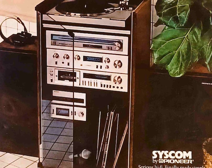 1980 Pioneer Hi-fi Stereo System Ad Matted Vintage 11x14 Print SYSCOM ...