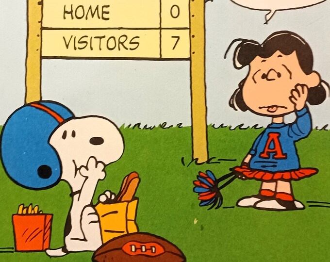 1986 Snoopy Matted Vintage 8x10 Peanuts Print Football - Etsy