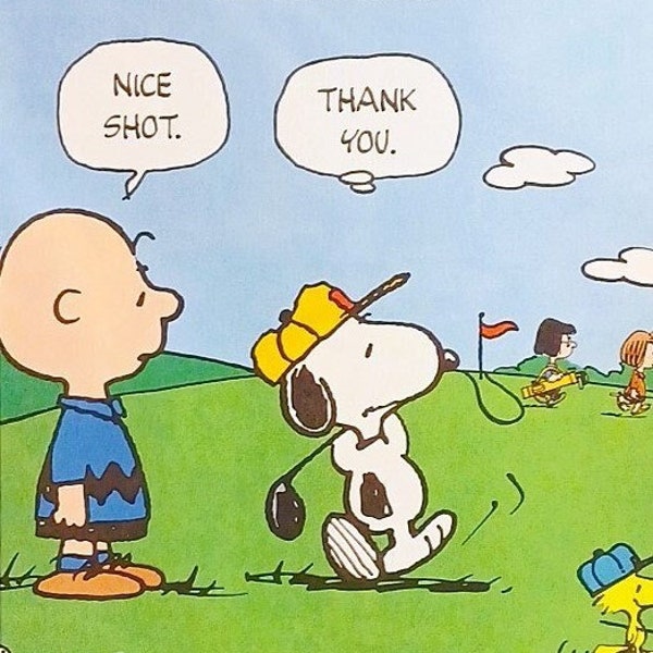 Snoopy Golfing - Etsy