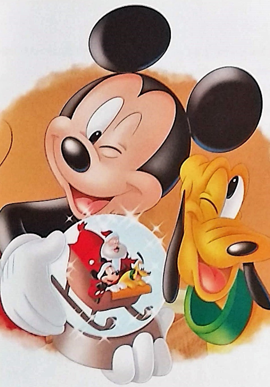 Mickey Mouse and Pluto Disney Christmas Matted 8x10 Print - Etsy