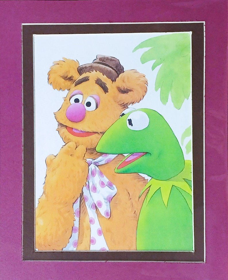 1992 Kermit the Frog & Fozzie Bear Matted 8x10 Muppet Print - Etsy UK