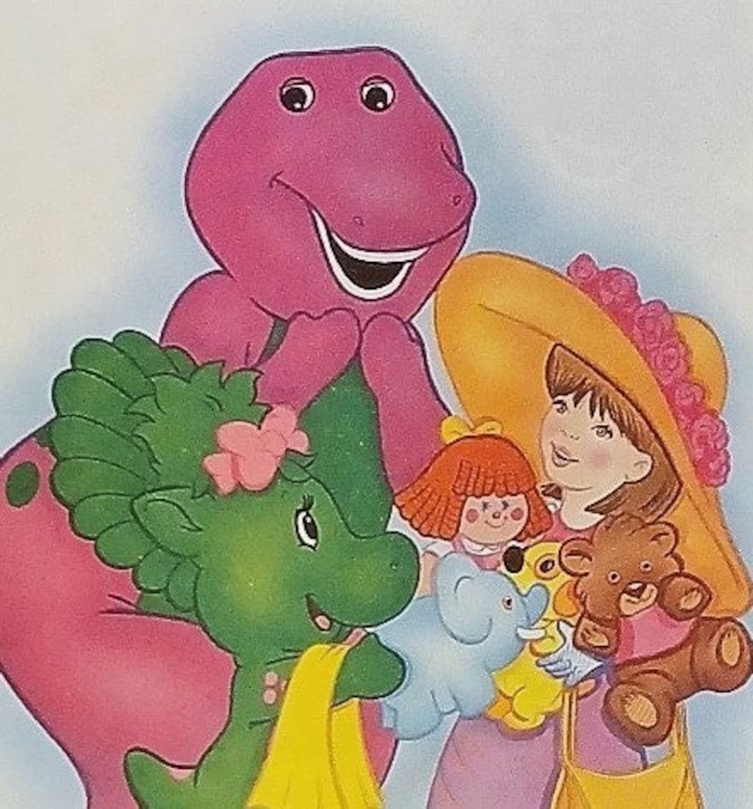 Barney the Purple Dinosaur and Friends Matted 8x10 Print - Etsy